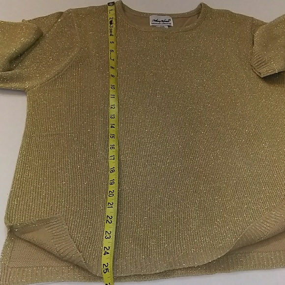 Anthony Richards | Sweaters | Anthony Richards Tan Metallic Gold ...